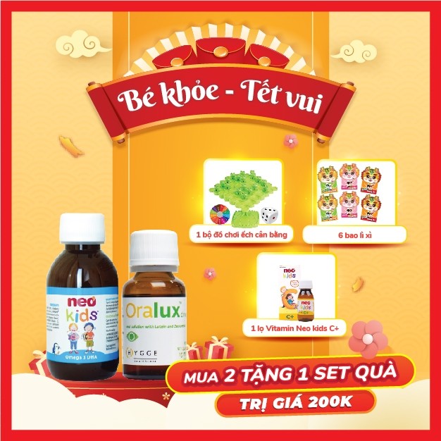 Bộ đôi sáng mắt Neo Kids Omega 3 DHA và Oralux Drops